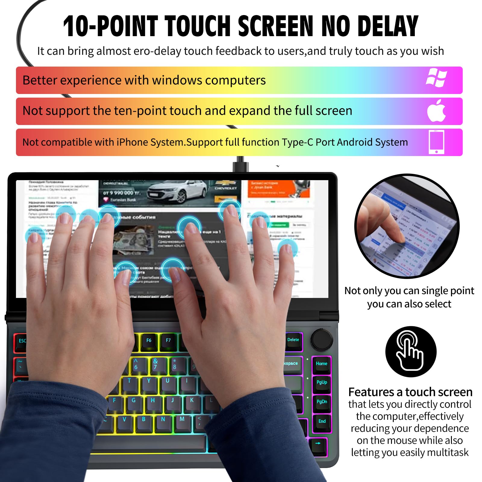 Snapklik.com : BOSII Touchscreen Mechanical Gaming Keyboard - K3 13 ...