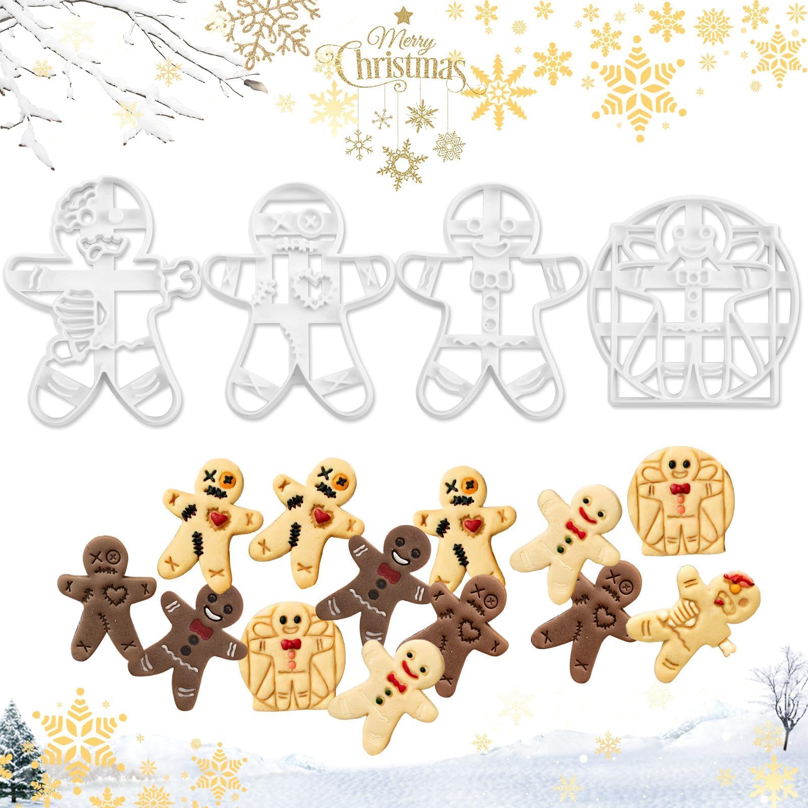 The Cookie Cutter Hub 11cm Ginger Bread Man Cookie Cutter and Matching ...