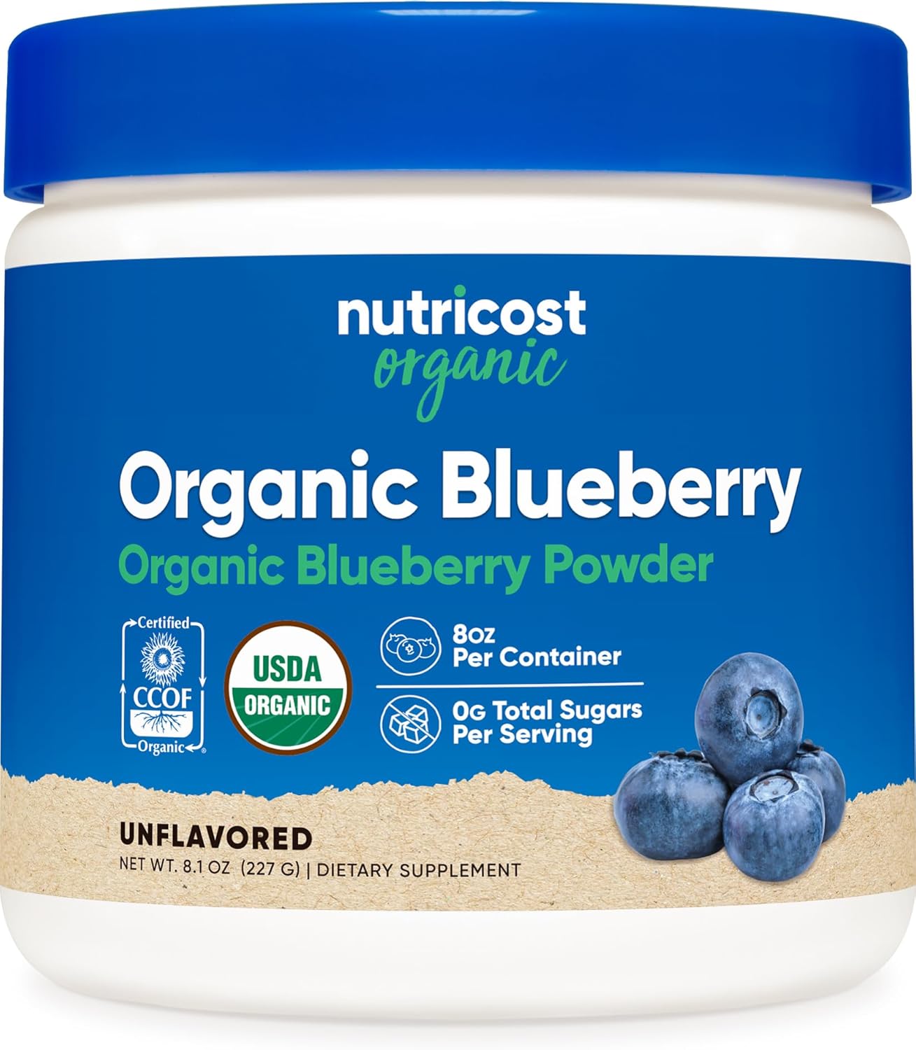 Amazon.com: Nutricost Organic Blueberry Powder 8oz (227 Grams) - Pure ...