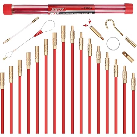 33' Electric Fiberglass Wire Pull Rods Fish Tape - - Amazon.com