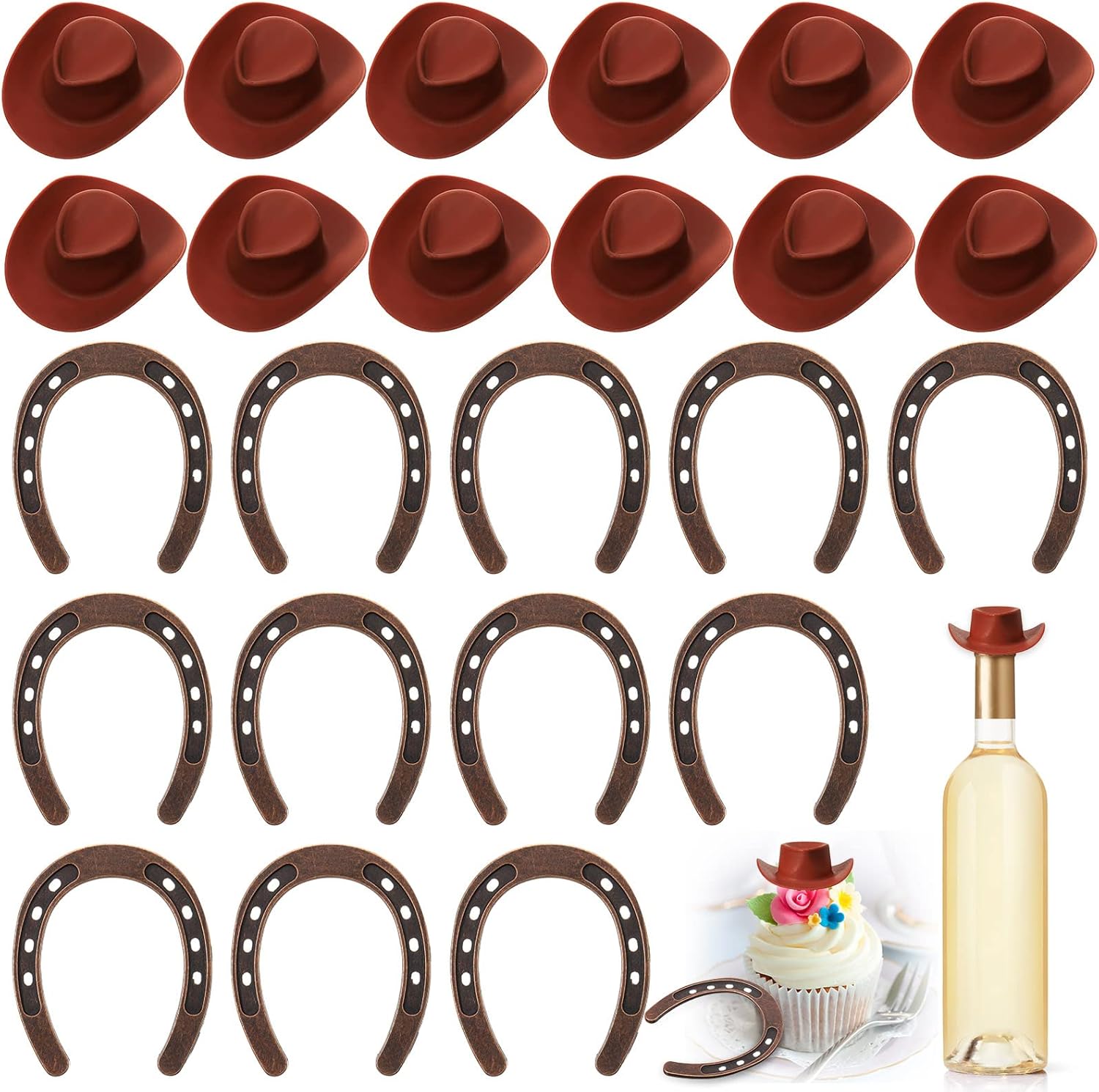 Amazon.com: Junkin 24 Pcs Western Theme Party Decorations Birthday ...