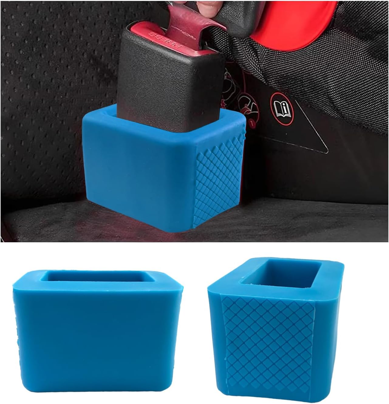 Amazon.com: Dickno 2 PCS Car Seat Belt Buckle Holder, Silicone Auto ...