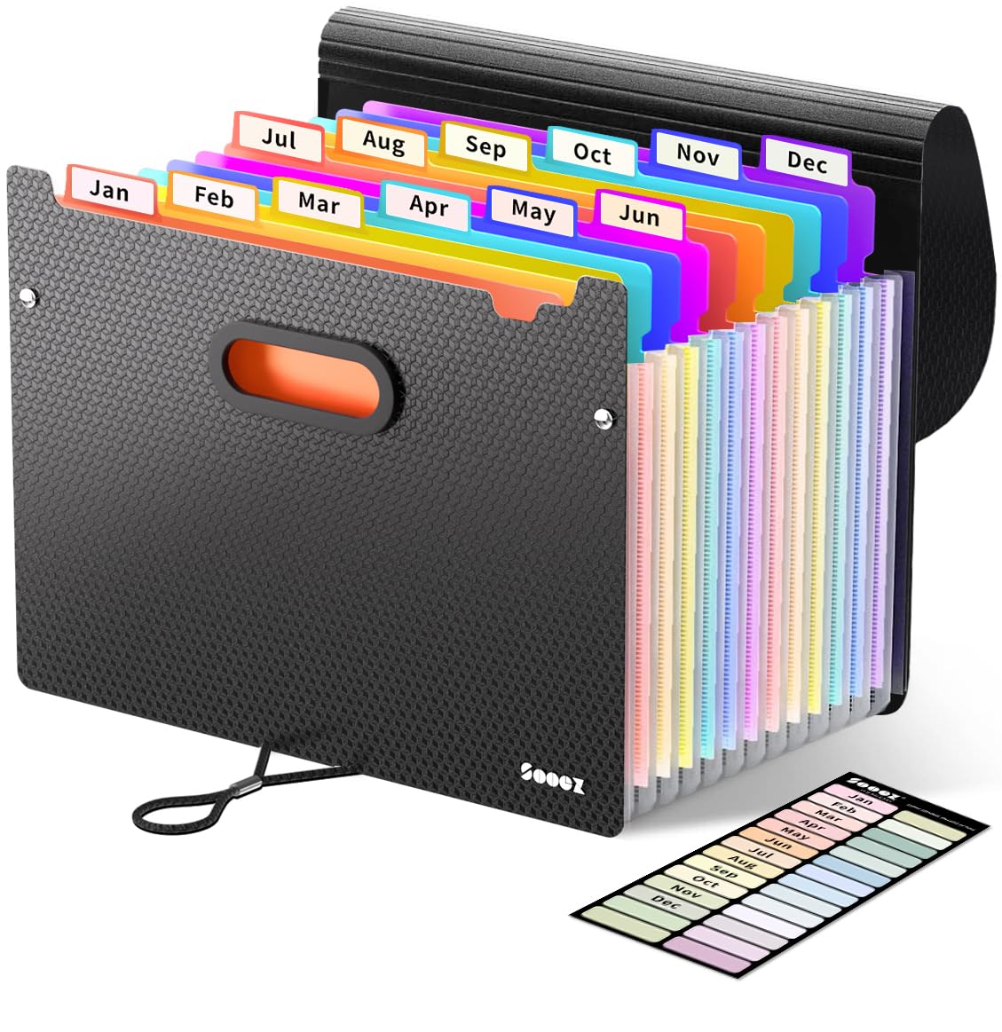 Amazon.com : Sooez Upgraded Accordion File Organizer - Never Cover Up ...