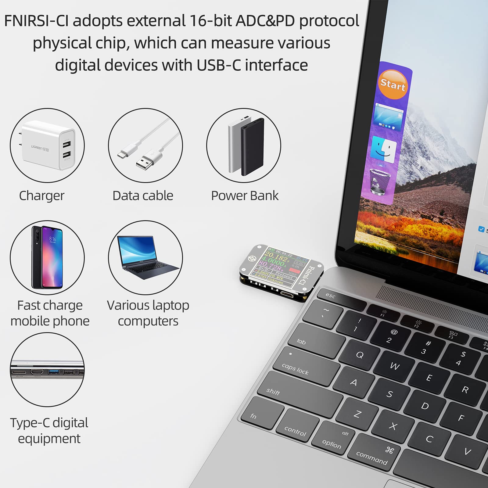 USB Current Voltage Meter Tester - MakerHawk with Blue Tooth Type C ...