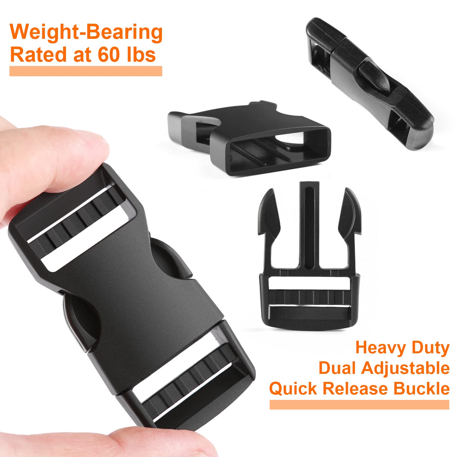 Snapklik.com : BEYOURD Buckles And Straps Set 1: 6 Yards Of Thick Nylon ...