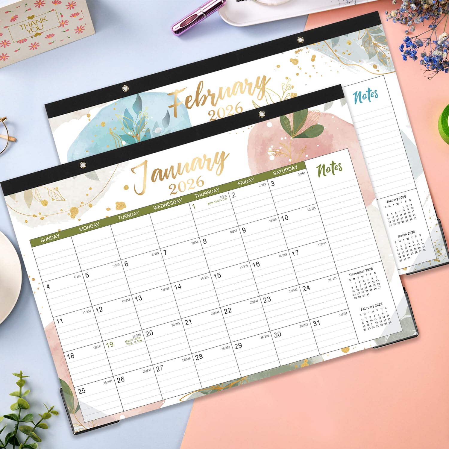 Snapklik.com : 2026 Desk Calendar - Jan. 2026 - Dec. 2026, 14.6" X 11.5 ...