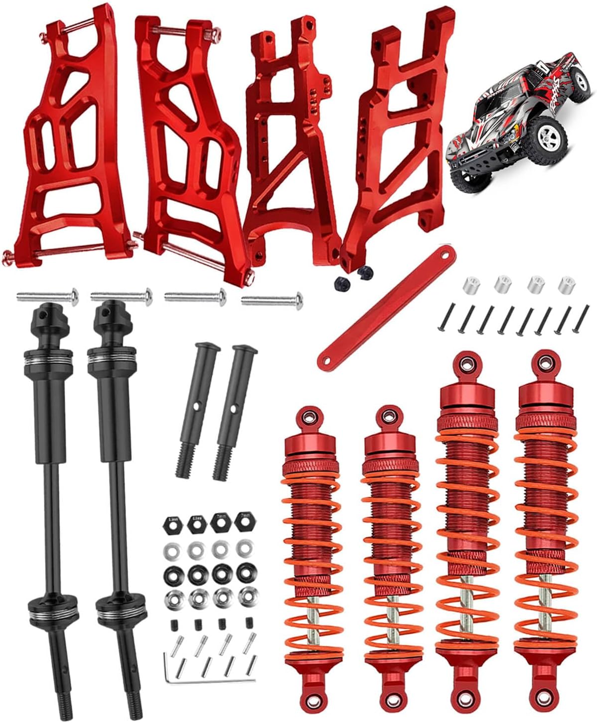 Amazon.com: RCMYou Upgrades Part for 1/10 Slash 2WD,Rear Drive Shaft ...