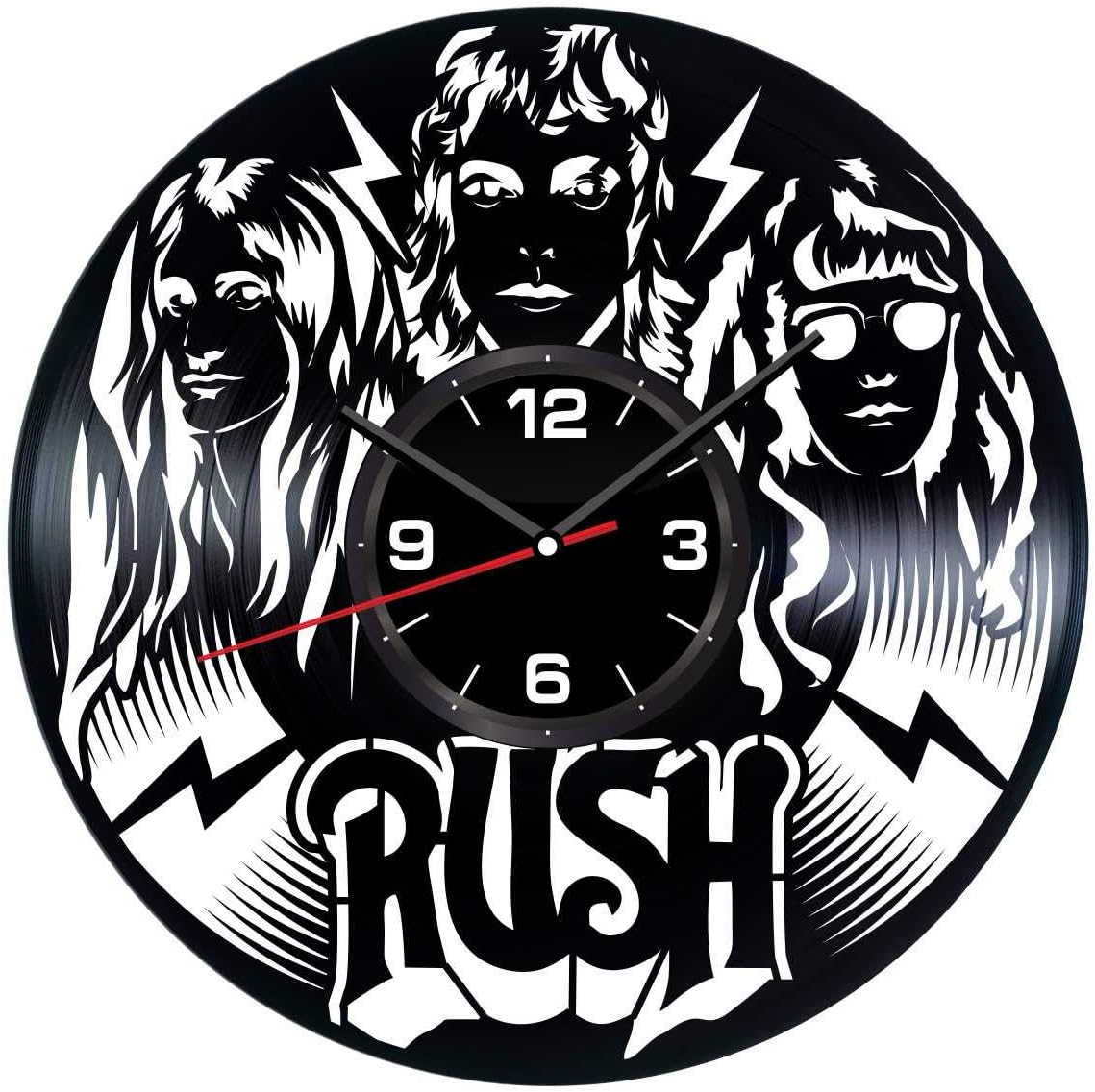 Amazon.com: Rush Wall Clock Made of Vinyl Record - Stylish Clock and ...