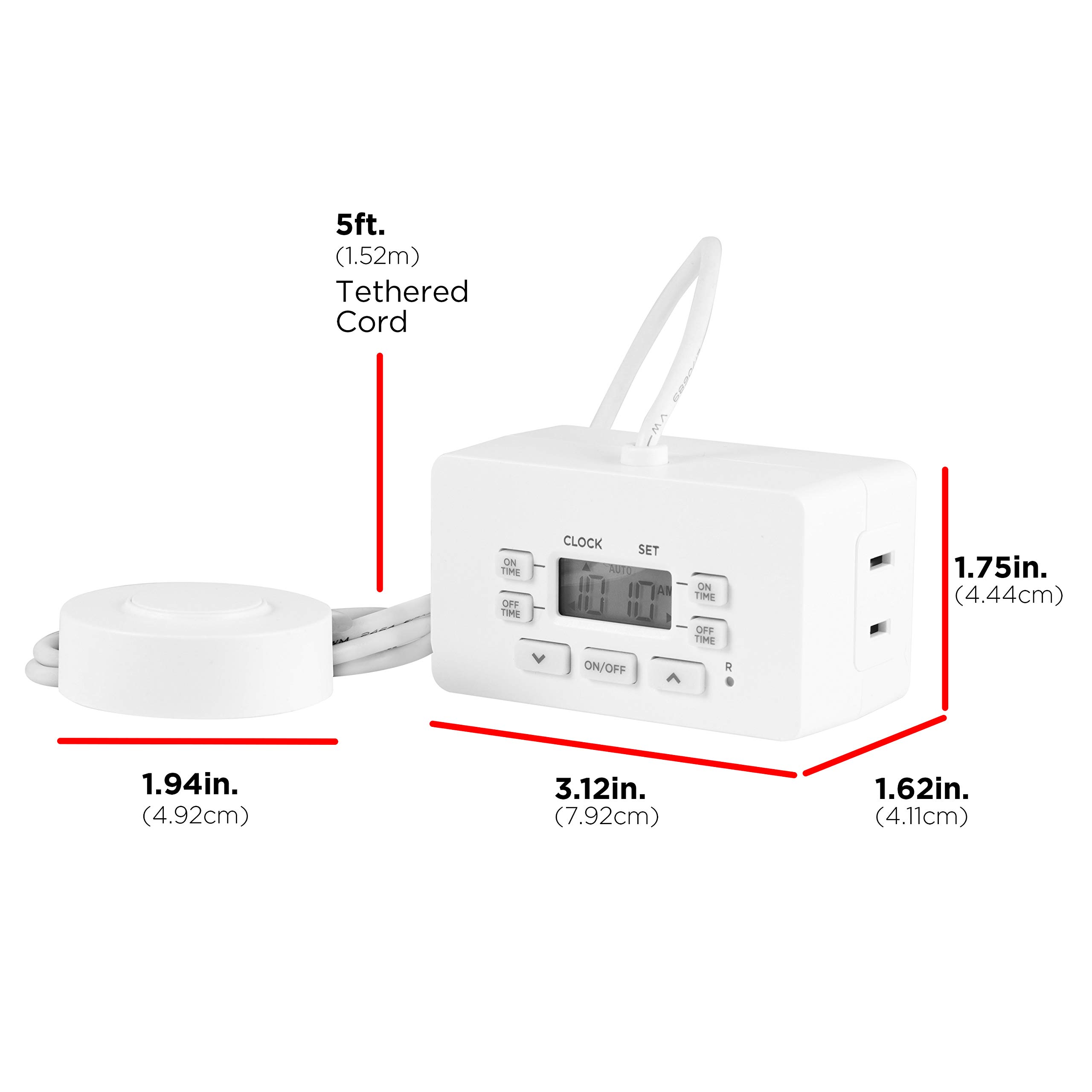 Snapklik.com : 24hr Digital Bar Plug Timer, 2-Polarized, 2 Programmable ...