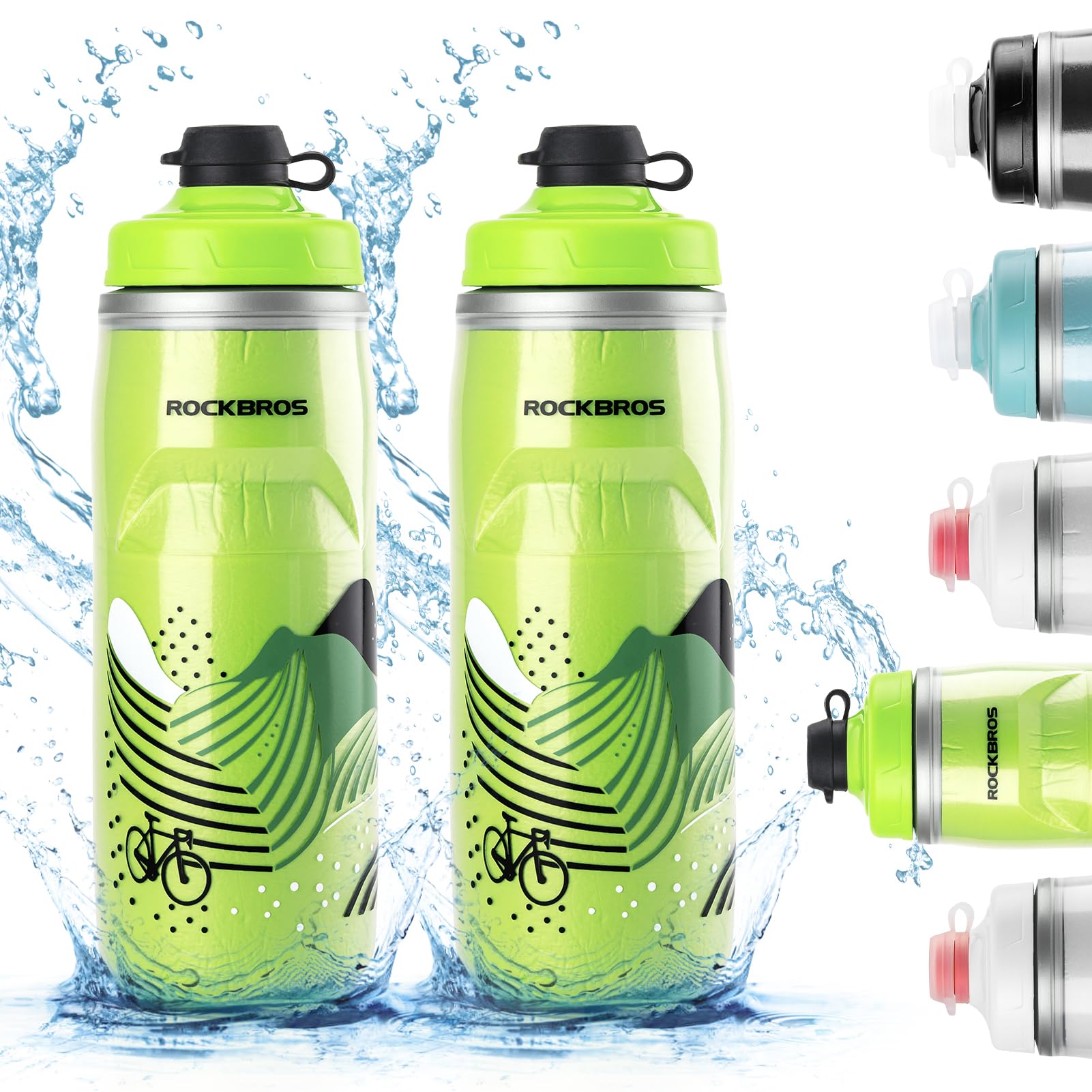 Amazon.com: ROCKBROS Bike Water Bottle 21oz Bicycle Water Bottle for ...