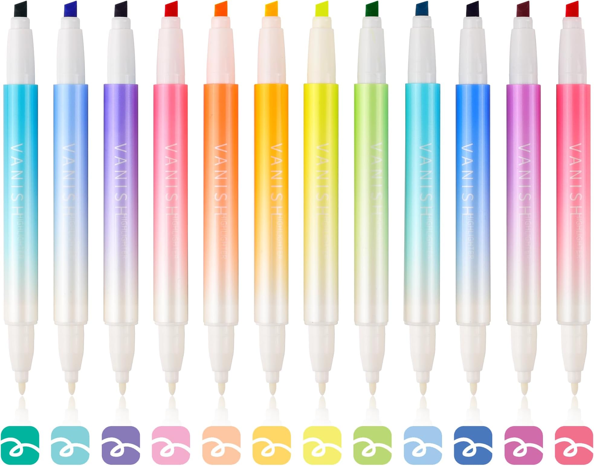Amazon.com : HANKU Erasable Highlighters, Assorted Colors 12 Pack ...