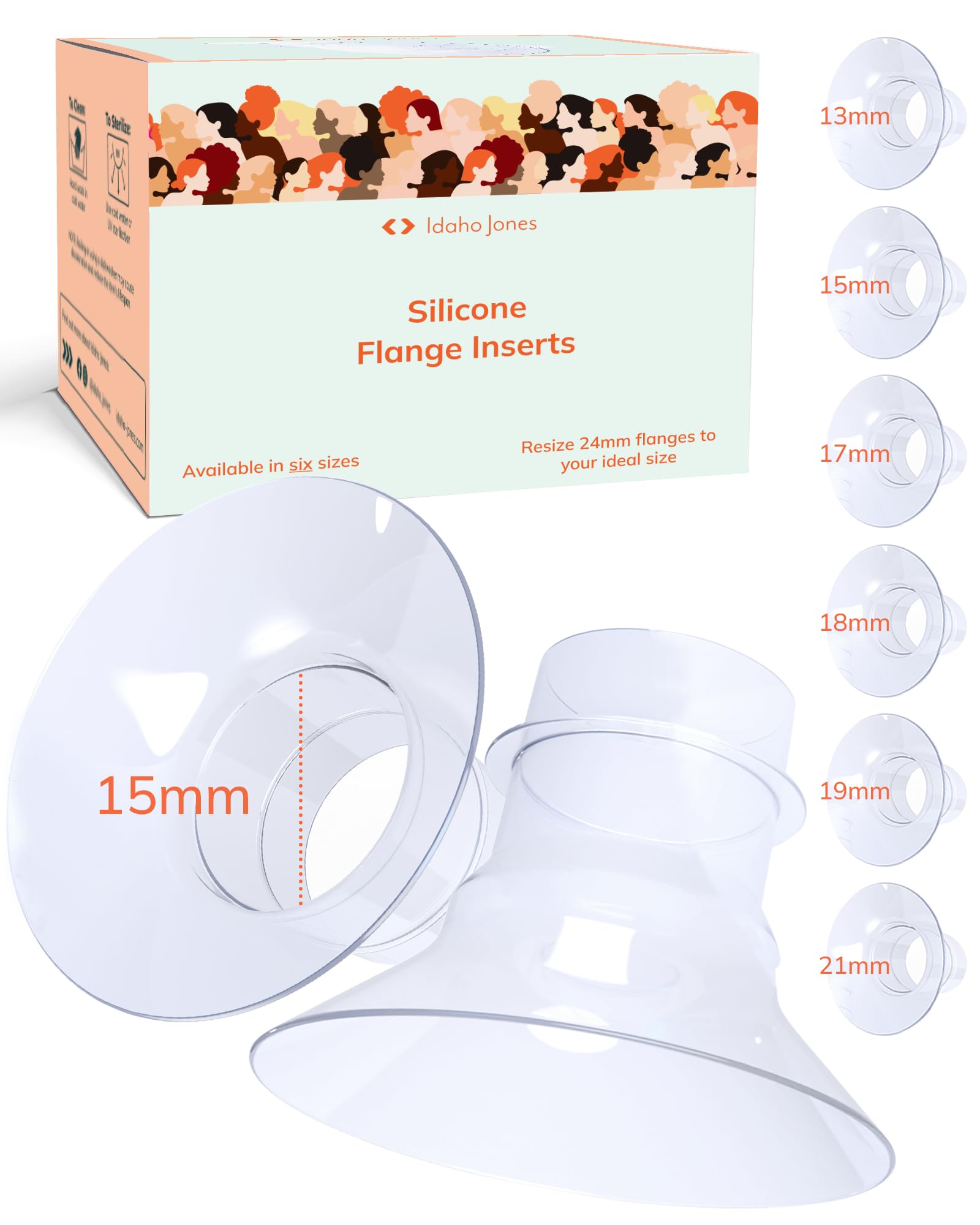 Amazon.com : Idaho Jones Flange Inserts for Breast Pumps | Convert 24mm ...