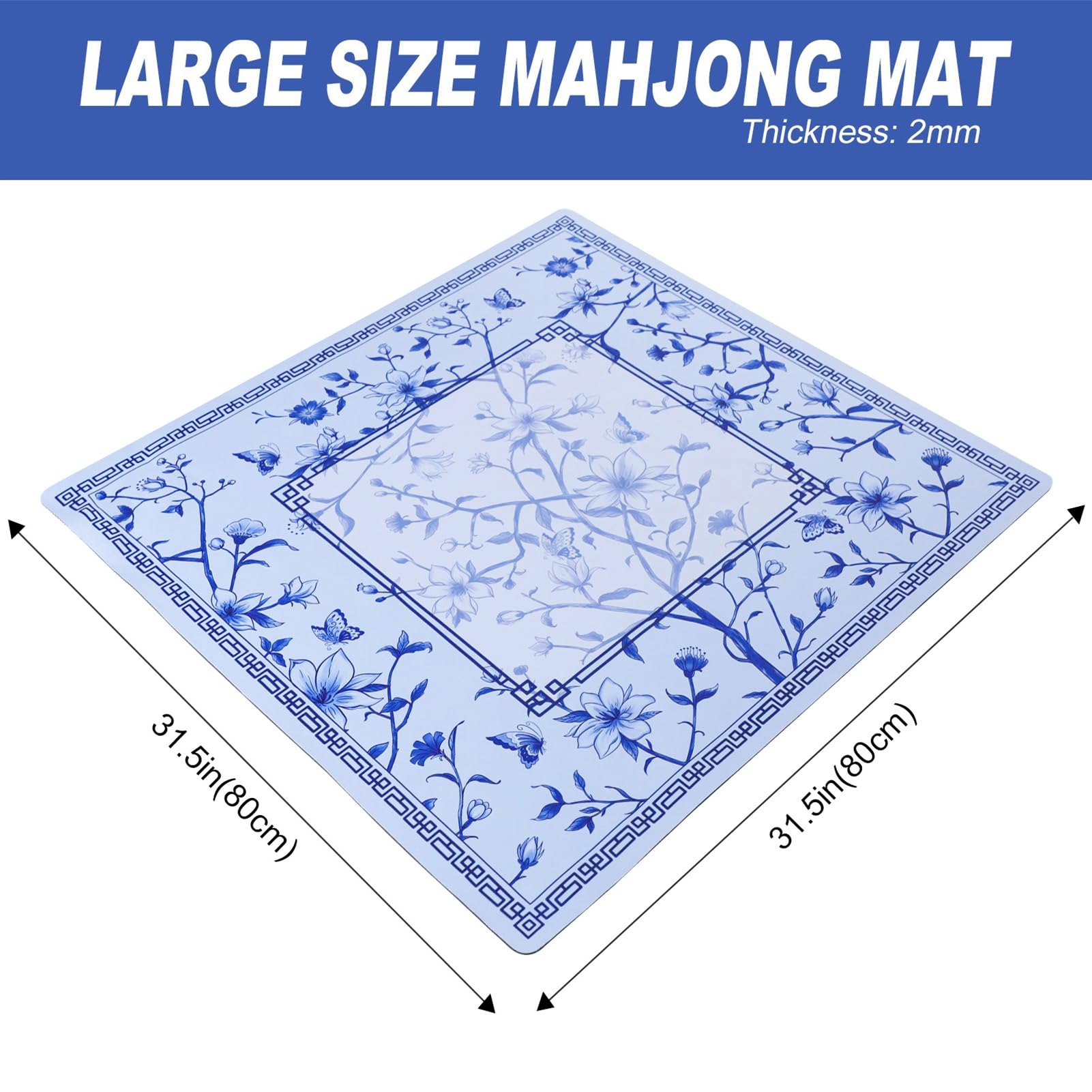Poker Table Large Blue (31.5" X 31.5") With Black Carrying Bag, Anti ...