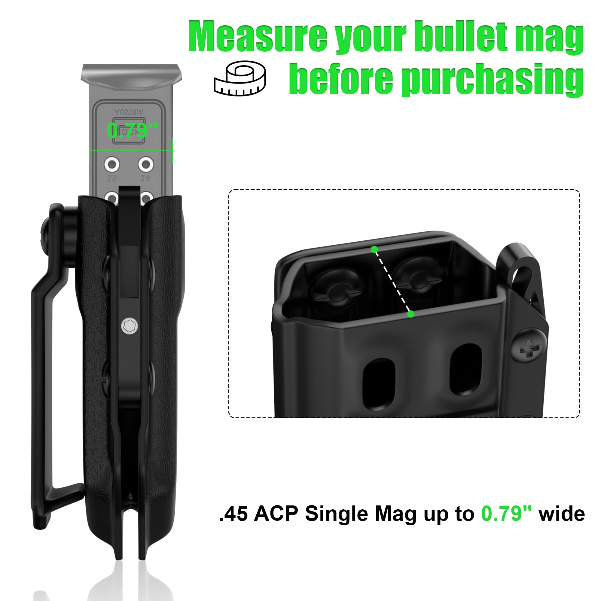 Snapklik.com : 1 Pack Universal Magazine Holster IWB/OWB Mag Carrier ...