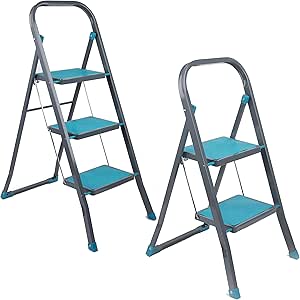 Beldray COMBO-8649A Stepladder Set - 2-Step & 3-Step Folding Ladders ...