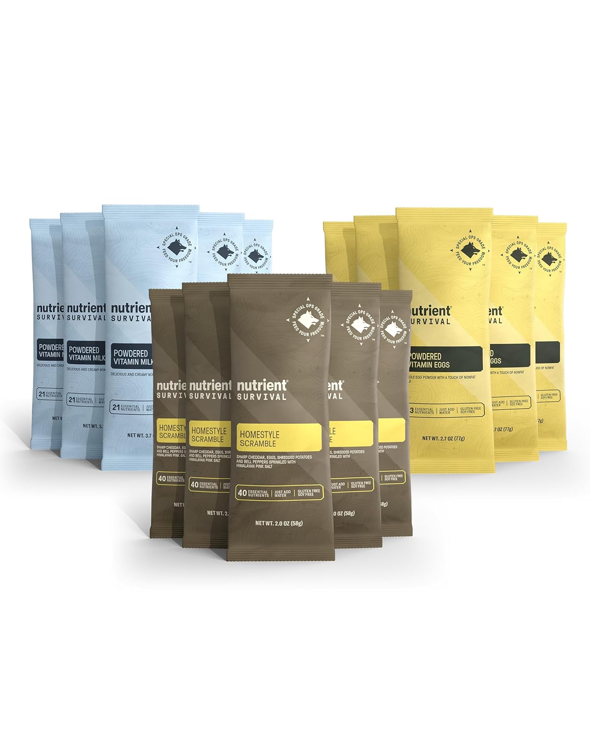 Amazon.com: Nutrient Survival Breakfast Samplers, Vitamin Powdered Milk ...