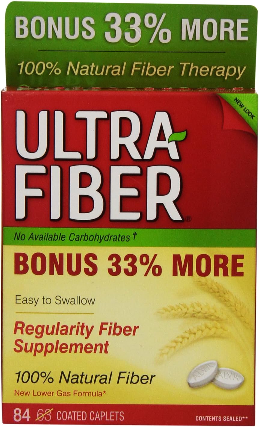 Amazon.com: Ultra-Fiber Regularity Fiber Supplement, 84 Count Caplets ...
