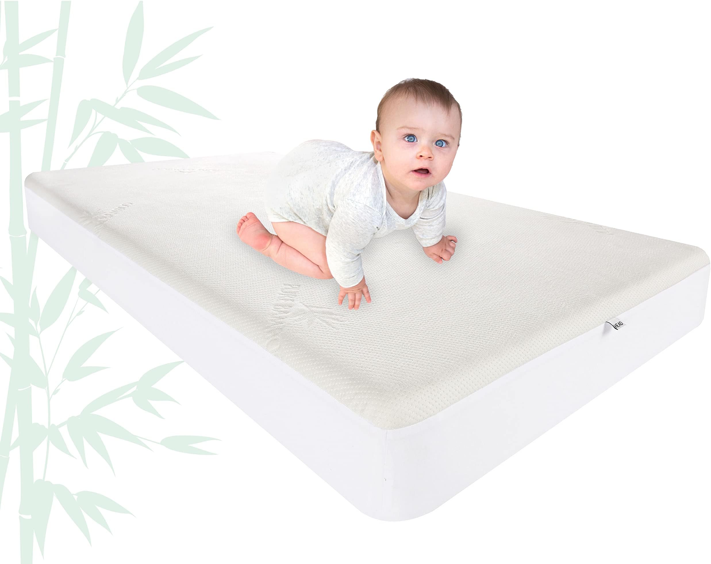 Amazon.com: 2” Crib Mattress Topper Memory Foam - Waterproof Breathable ...