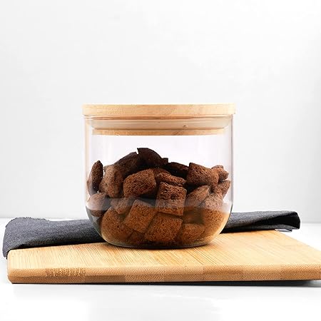 Buy Anko 1.5 Litre Cylindrical Airtight Storage Glass Jar/Container ...