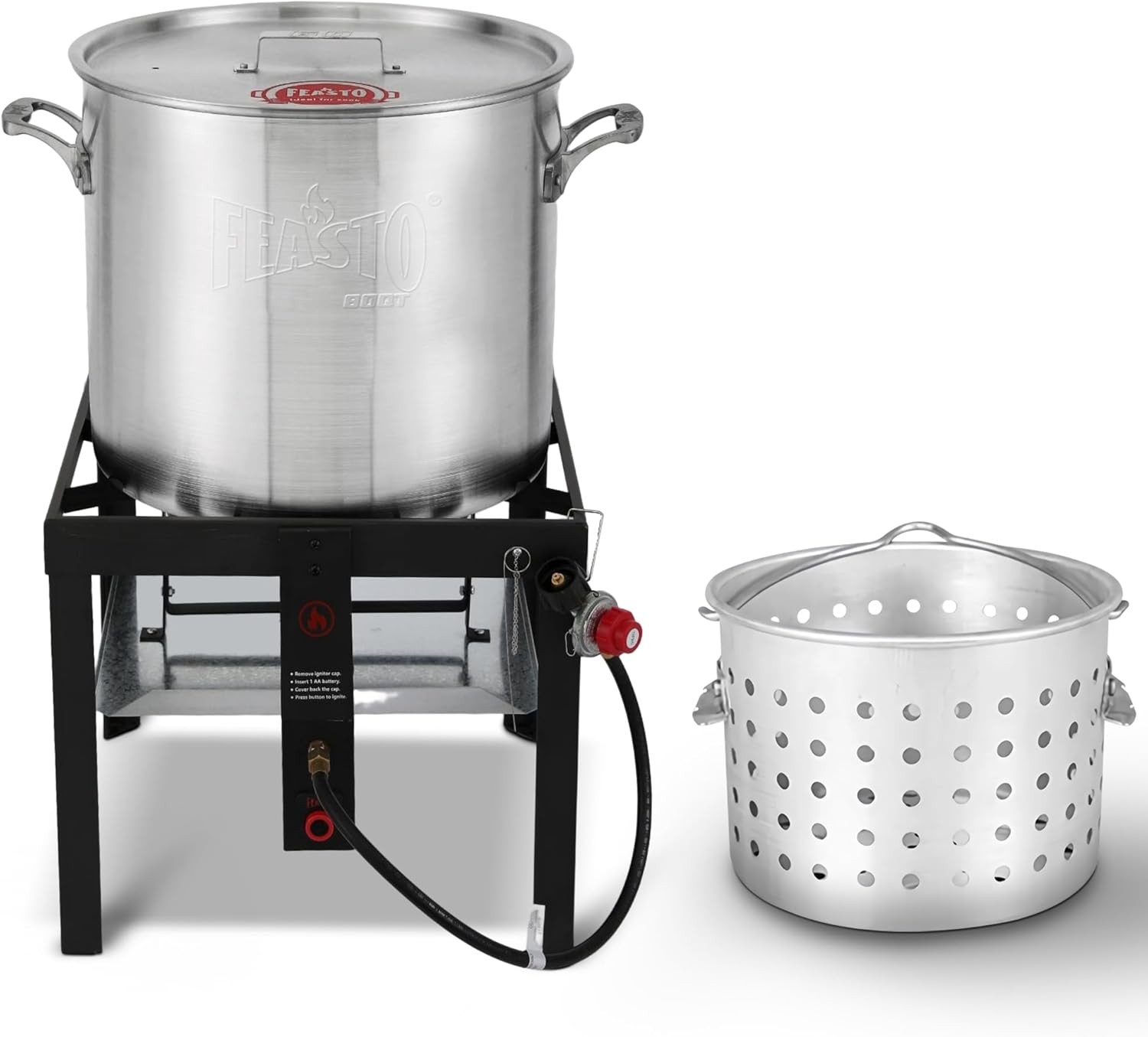 Amazon.com : FEASTO 100 QT Seafood Boil Pot Stock Pot and 10,0000 BTU ...