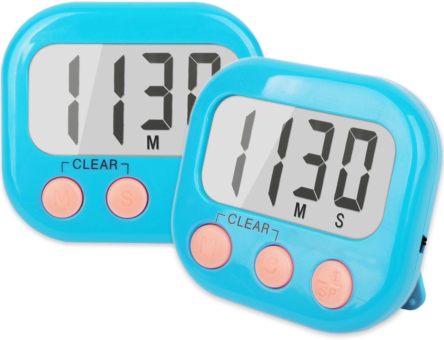 Amazon.com: 2 Pack Kitchen Timers Loud Ring Digital Timers for Cooking ...