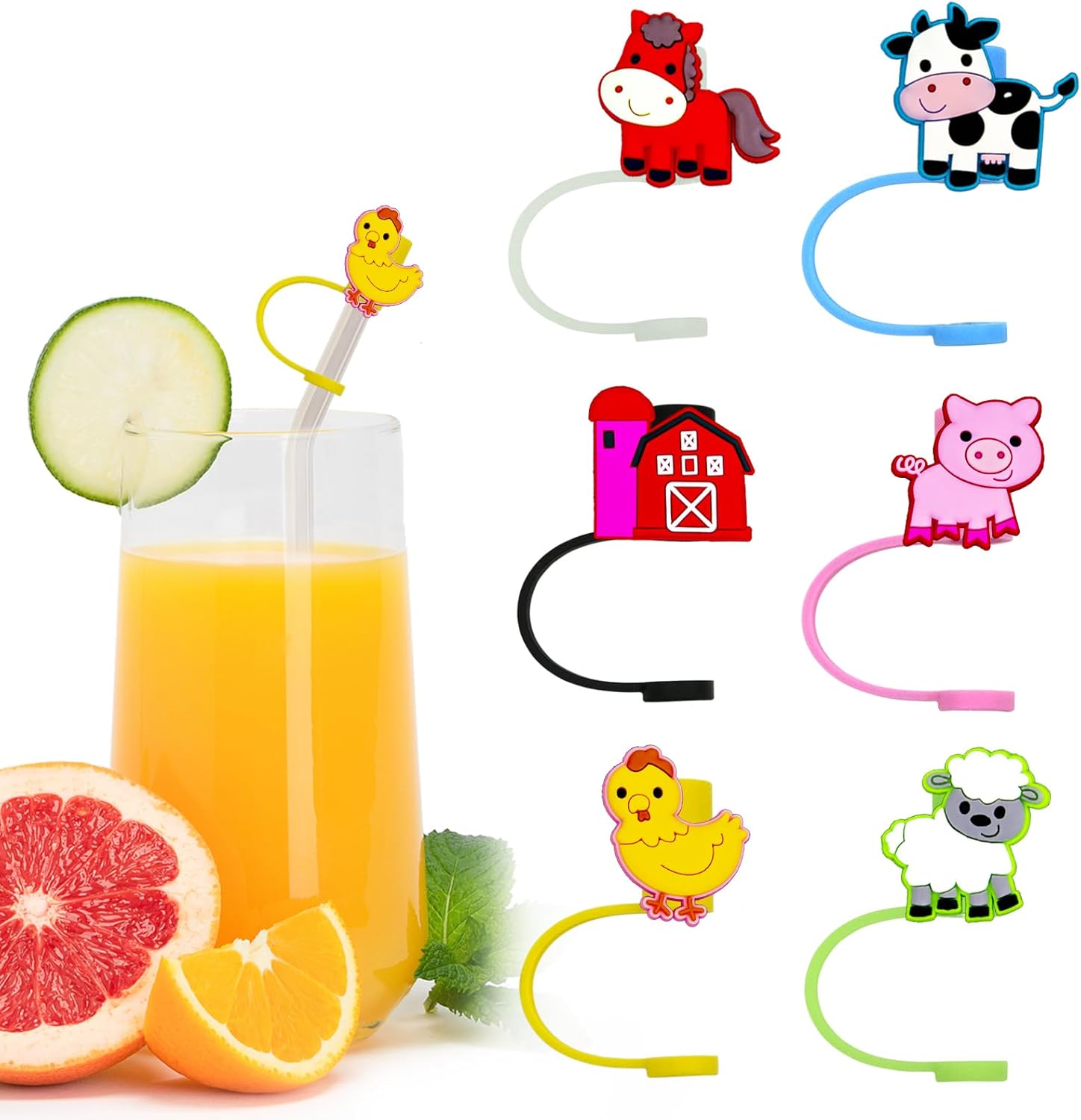 Amazon.com: 12pcs Farm Animals Themed Reusable Food Grade Silicone ...