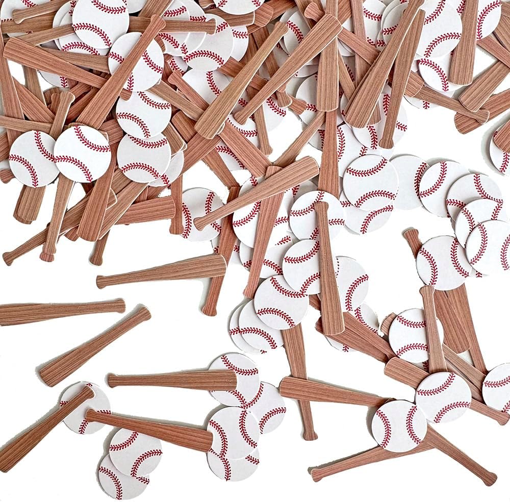 Amazon.com: 400Pcs-Baseball Table Confetti, Baseball Bat Confetti ...