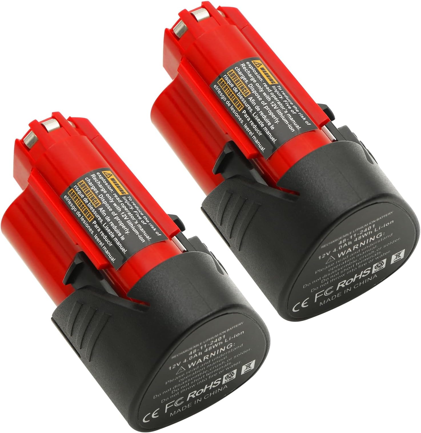 Amazon.com: UADCA 2 Pack M12 4.0Ah Replacement Battery for Milwaukee ...