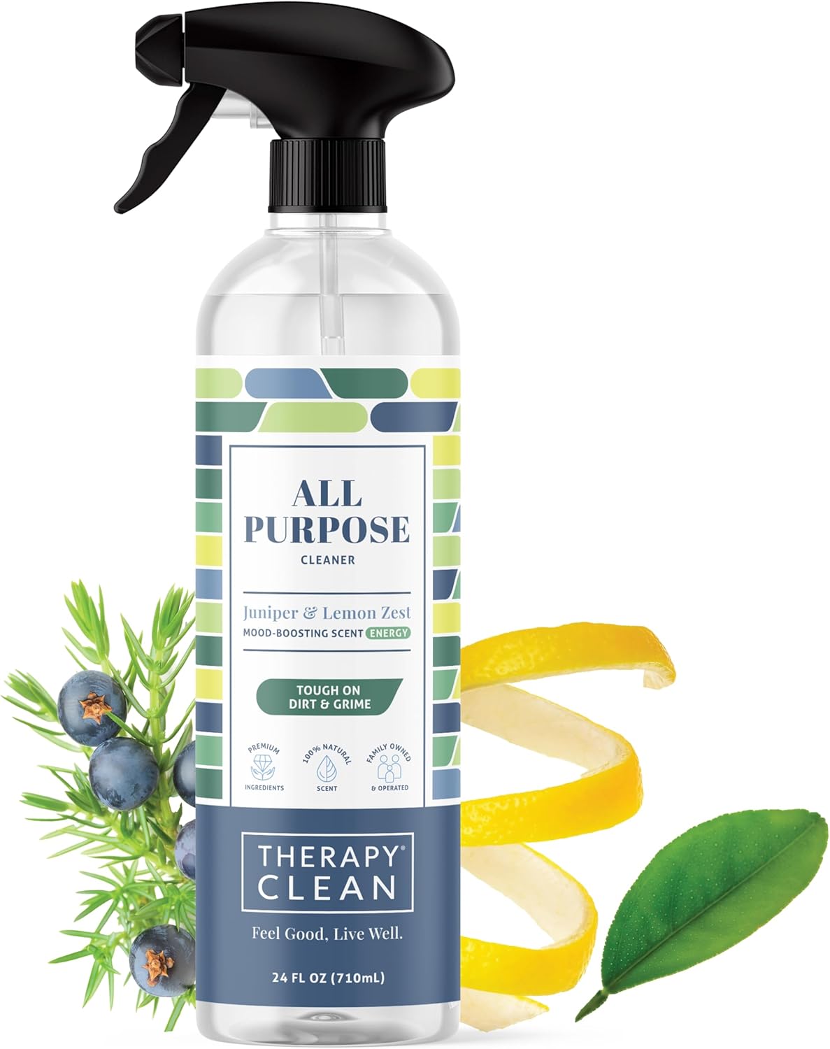 Amazon.com: Therapy Clean All Purpose Cleaning Spray - Juniper & Lemon ...