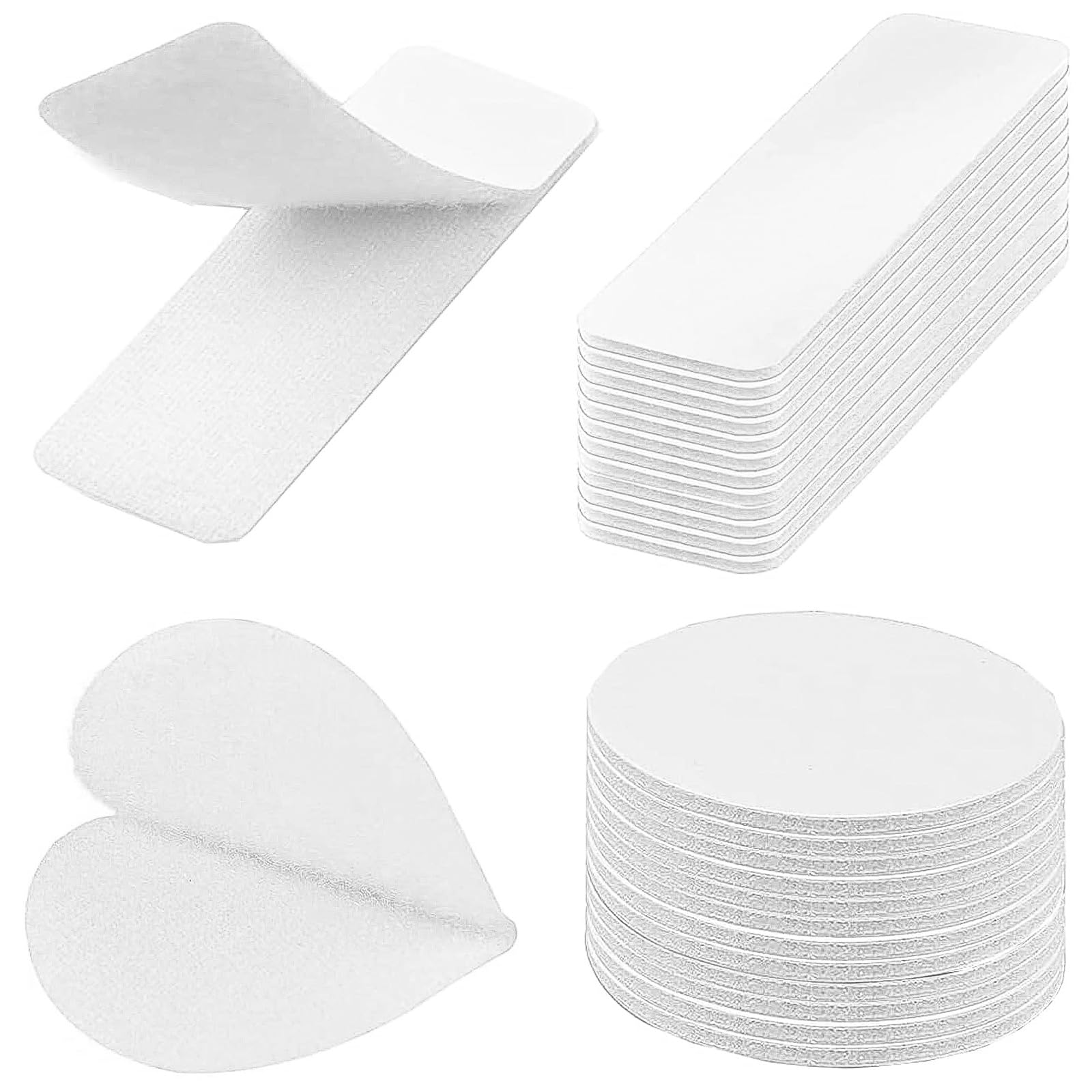 NICKLIN 44 Pieces Double Sided Sticky Pads Heavy Duty,2 Styles White ...
