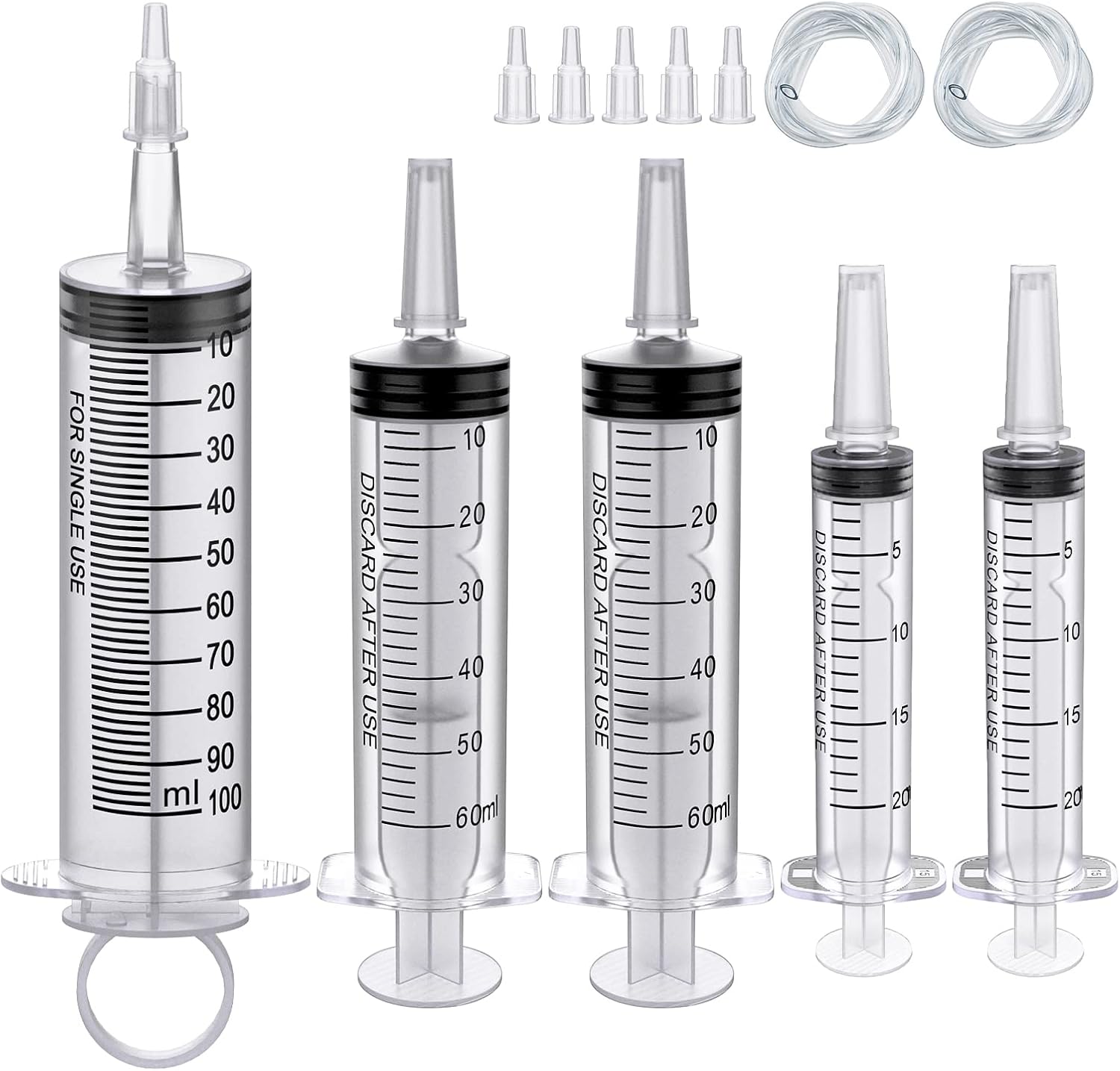 Amazon.com: 5Pack Plastic Syringe Catheter Tip Sterile Individual Wrap ...