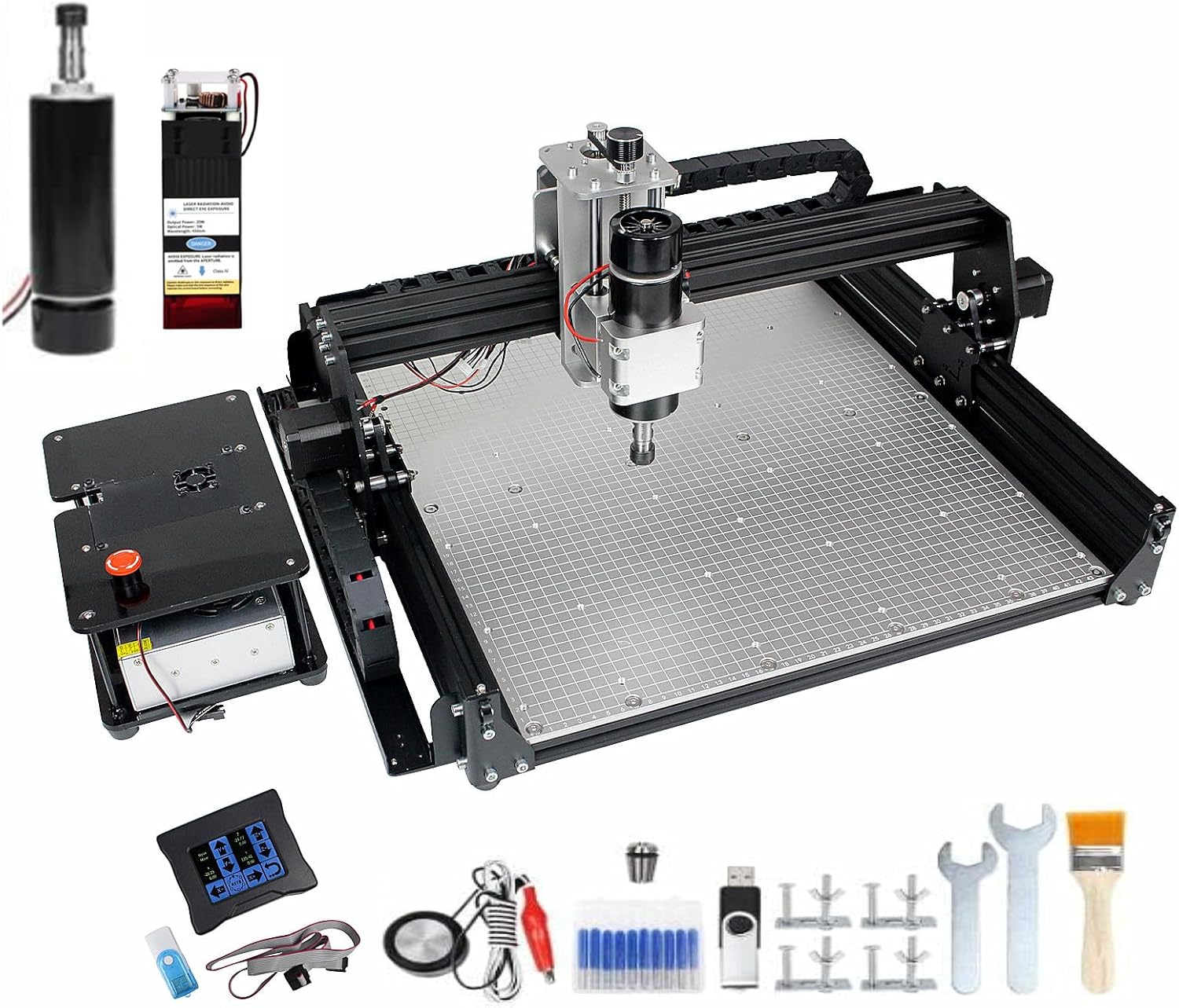 CNCTOPBAOS 2 in 1 CNC 4540 CNC Router Engraver Machine,20W Module&500W ...