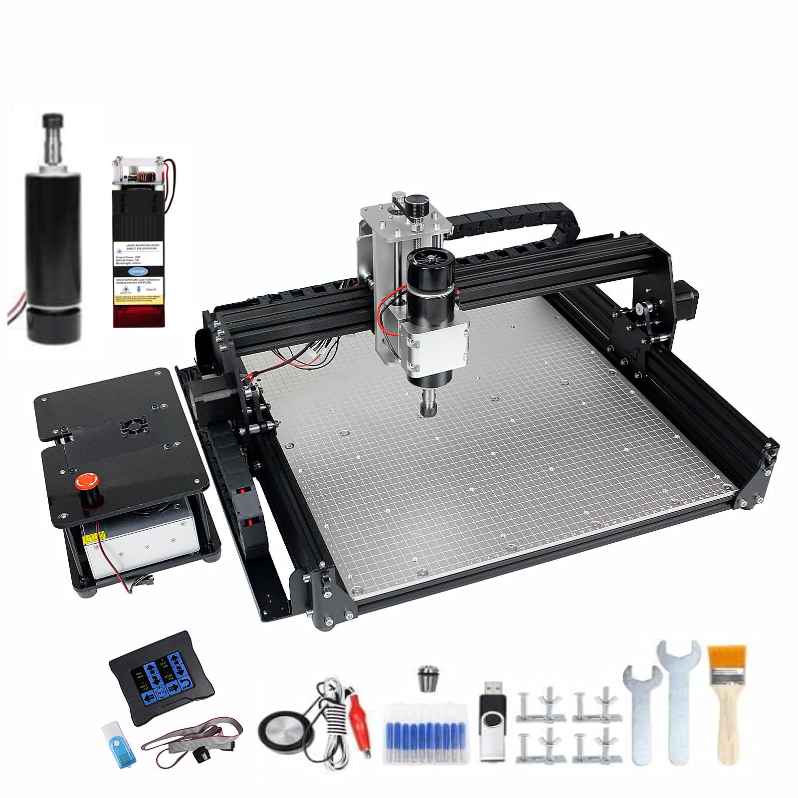 CNCTOPBAOS 2 in 1 CNC 4540 CNC Router Engraver Machine,20W Module&500W ...