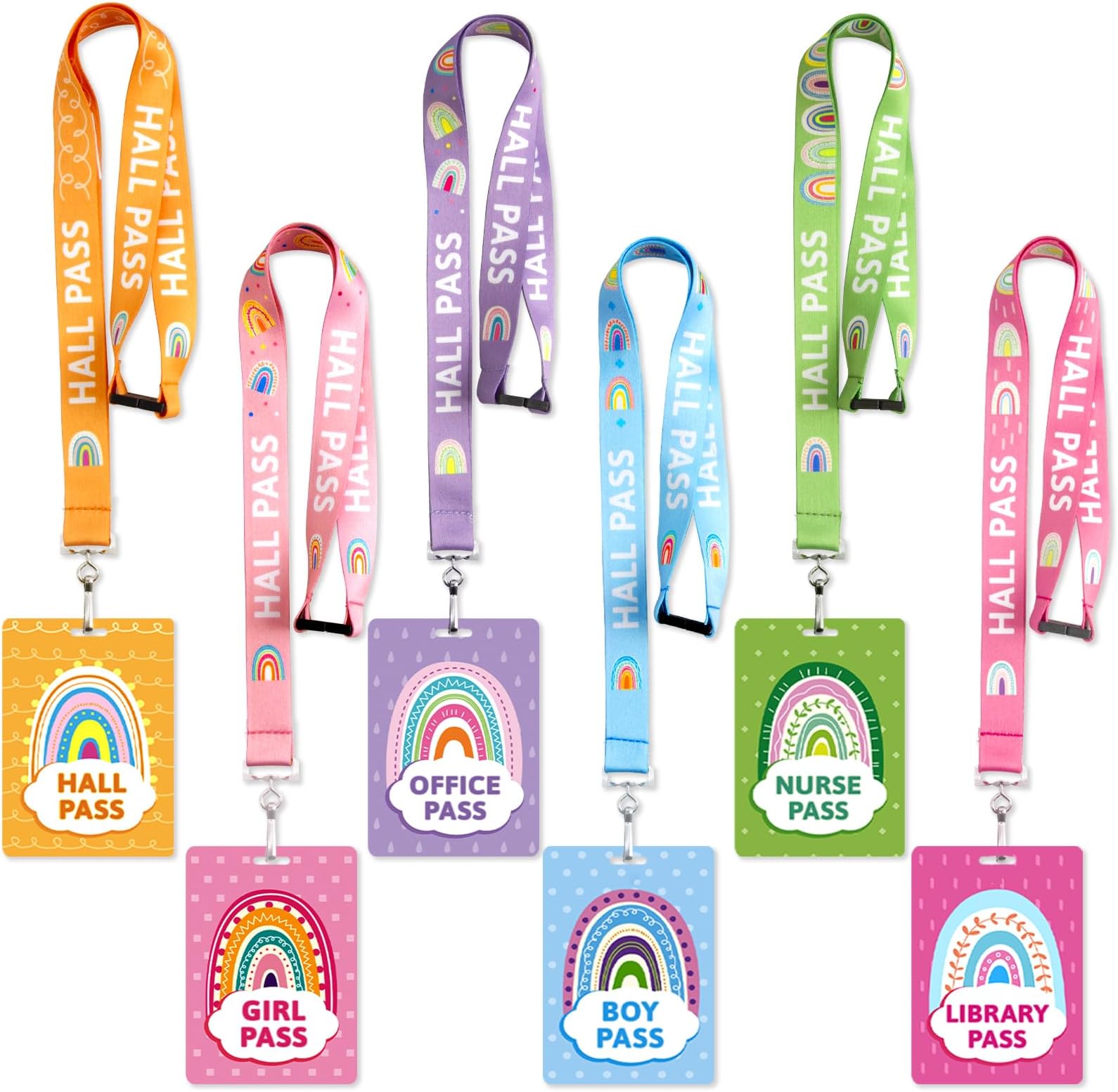 Amazon.com: BESARME 10 Set Hall Passes for Classrooms Hall Pass ...