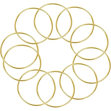 Amazon.com: 10 Pcs 3 Inch Metal Craft Rings Hoops Gold Macrame Hoops ...