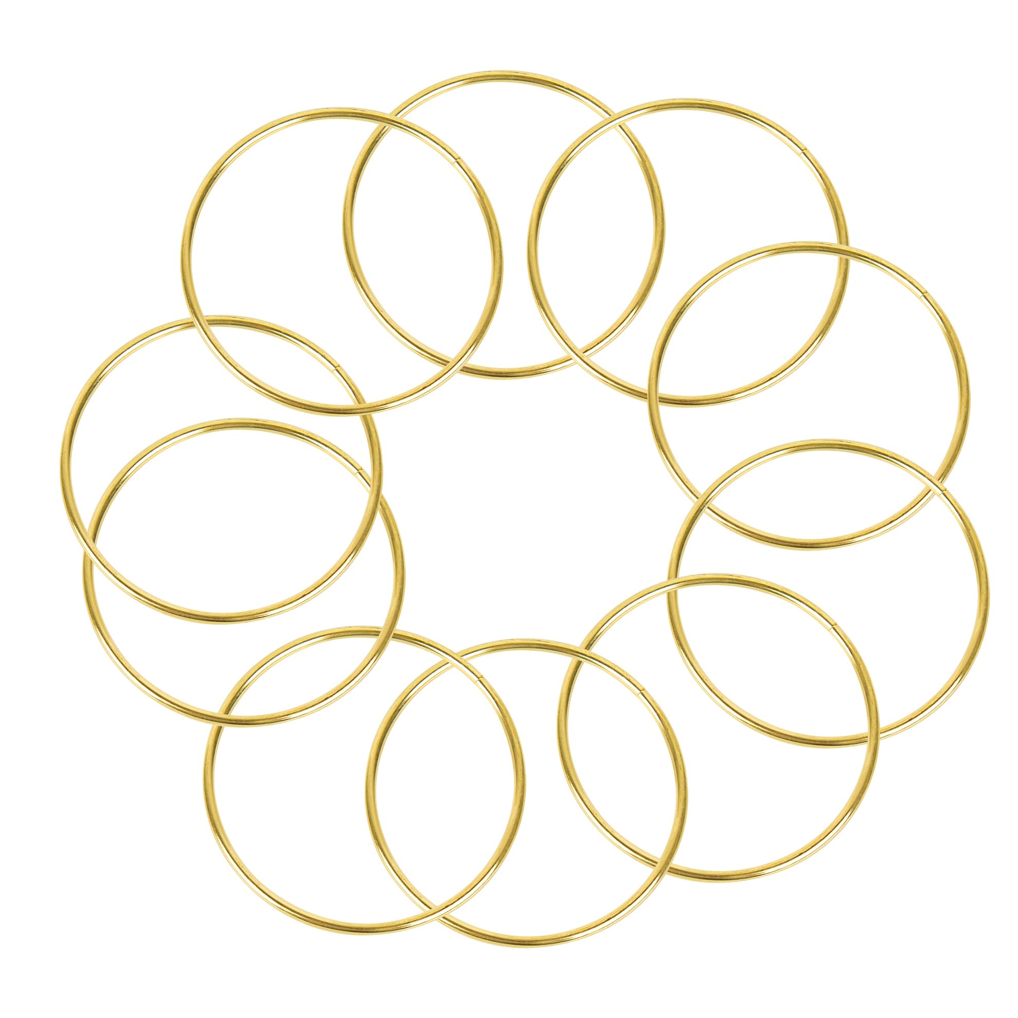 Snapklik.com : 10 Pack 3 Inch Metal Rings Gold Floral Macrame Hoops For ...