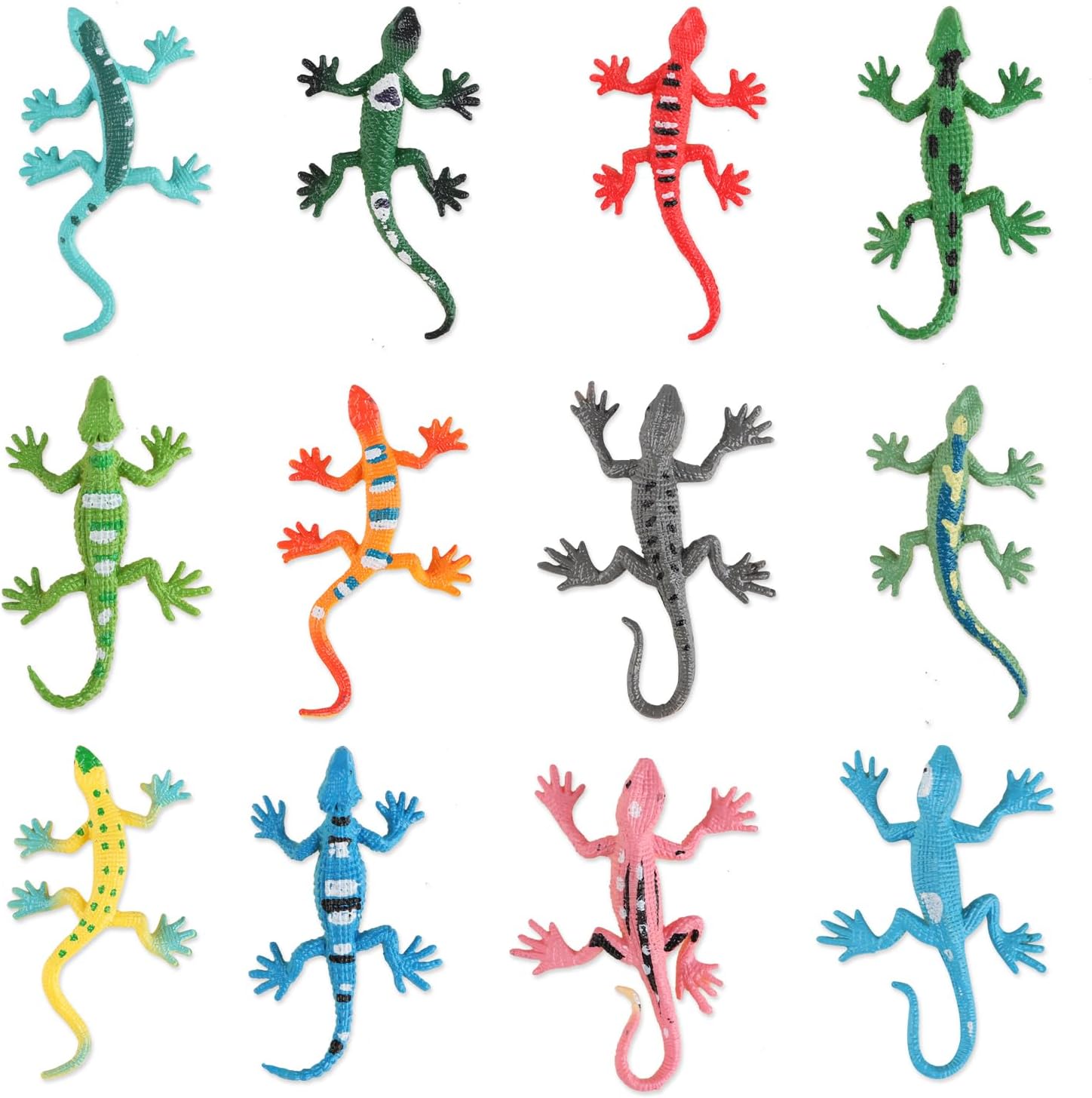 Amazon.com: FINGOOO 24 Pcs Mini Lizard Figures, Plastic Assorted Small ...