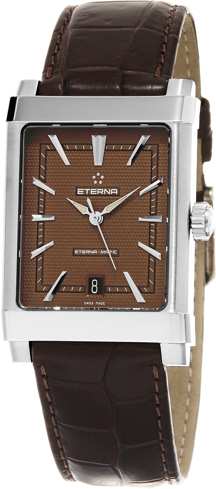 Eterna 1935 Eterna Matic Grande Mens Brown Leather Strap Swiss ...