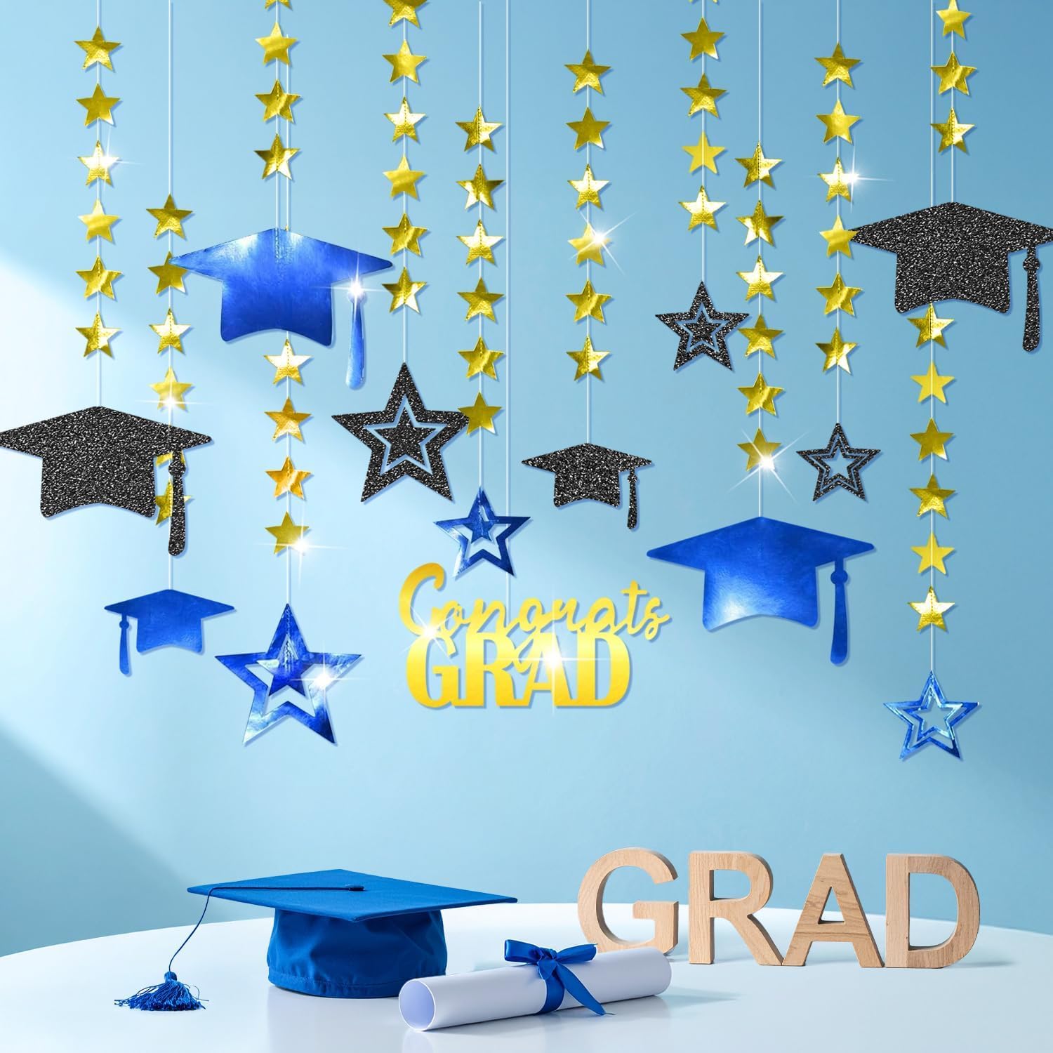 Fondo De Estrella De Graduación Grado Simple De La Estrella Con Las