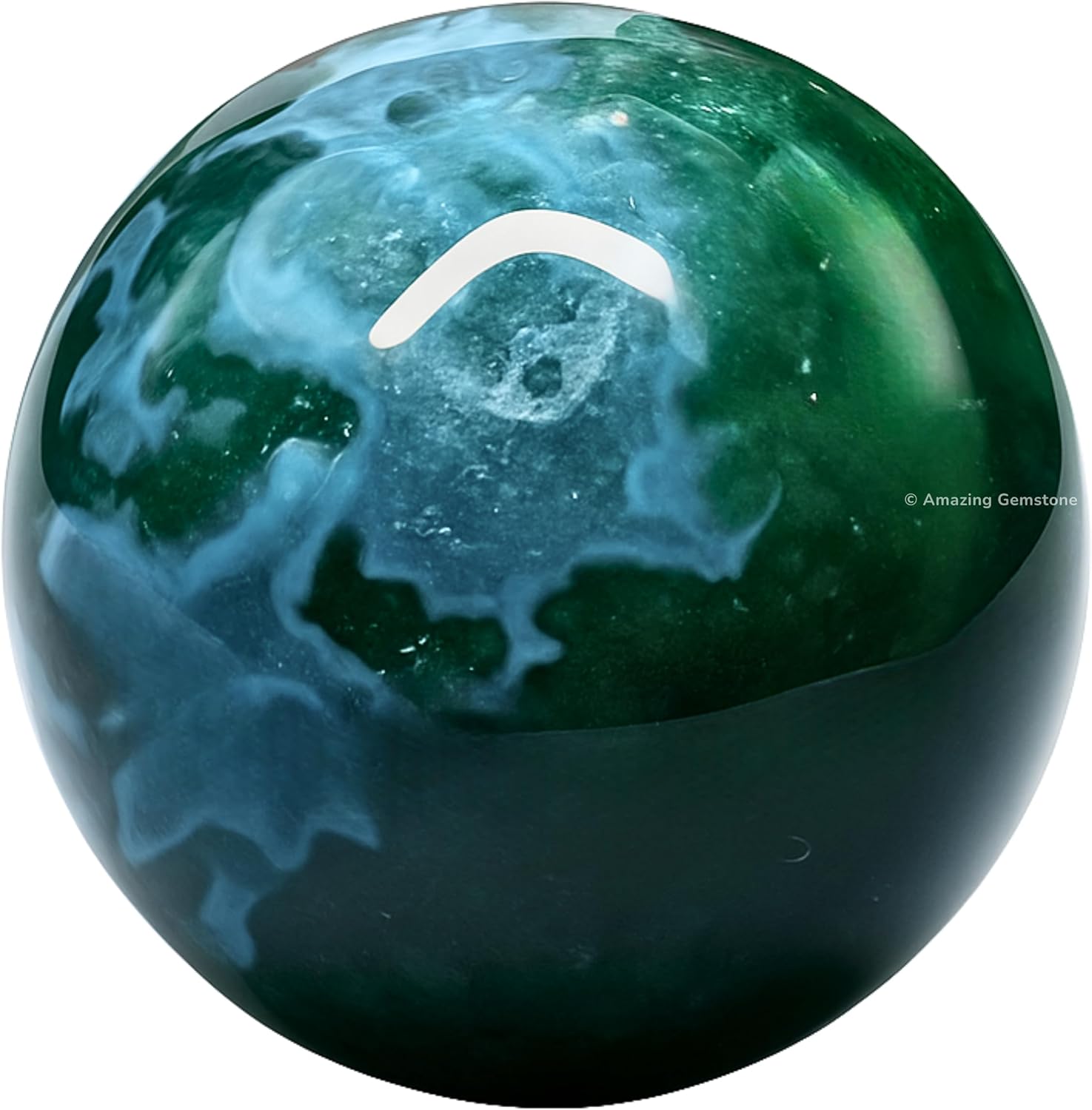 Amazon.com: Amazing Gemstone Moss Agate Crystal Ball - 1" Inches ...