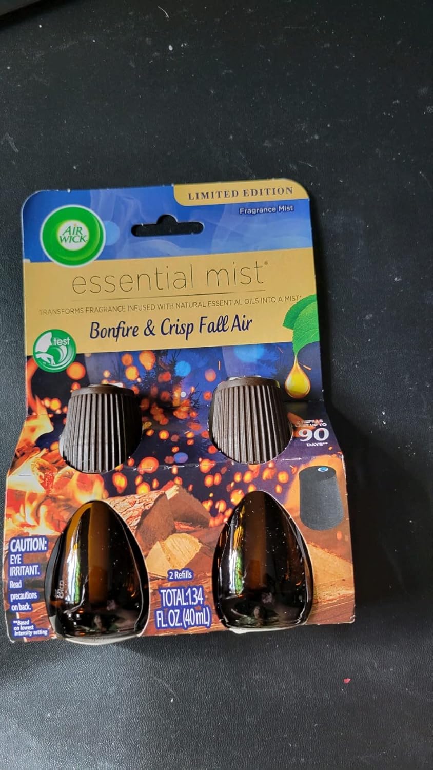 Amazon.com: Air Wick Essential Mist Refill, 2ct, Bonfire & Crisp Fall ...