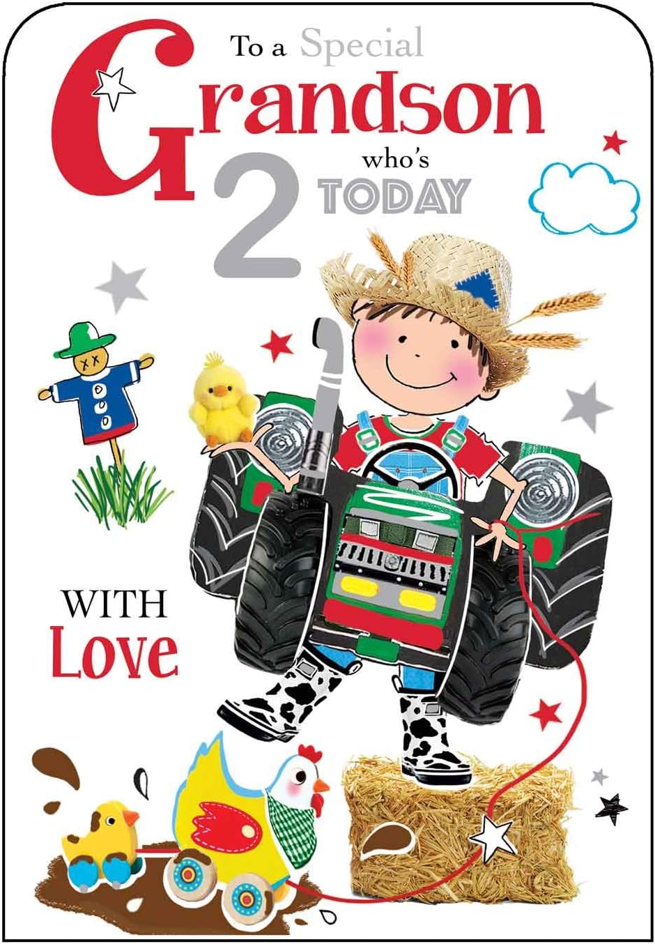 Grandson 2nd Birthday Card : Amazon.co.uk: Stationery & Office Supplies