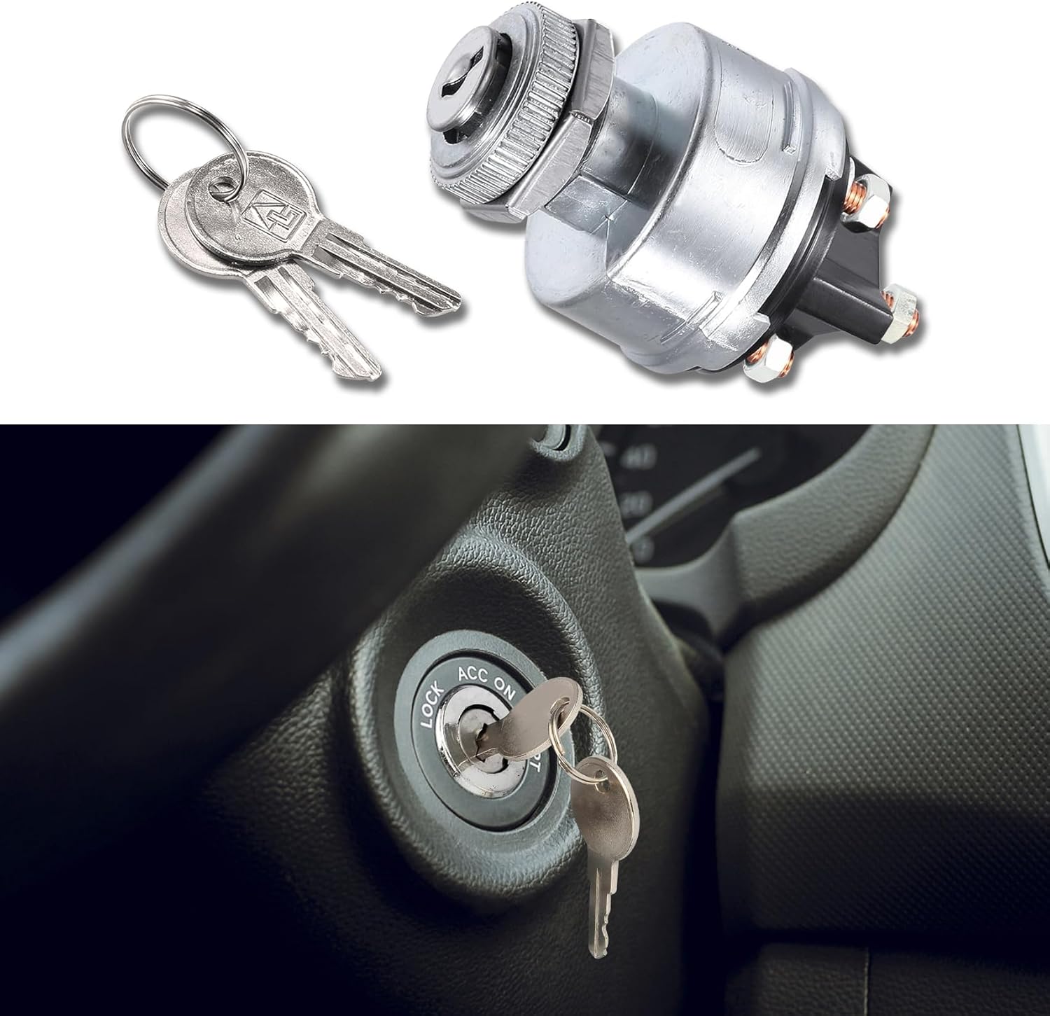 Amazon.com: Zufoty Ignition Switch with Key, Automotive Replacement ...