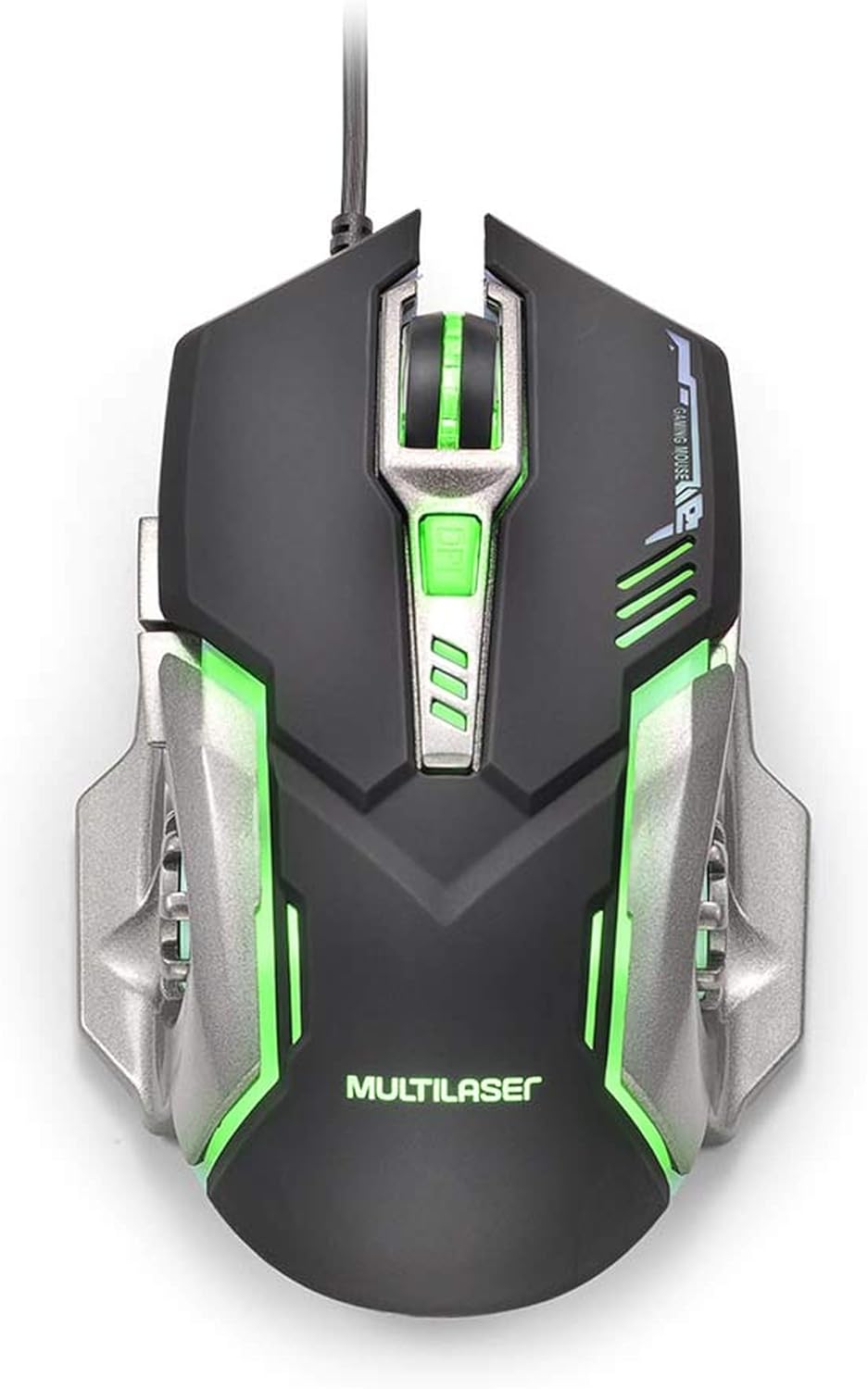 Mouse Gamer Multilaser MO269 2400 DPI Led Verde USB Preto | Amazon.com.br