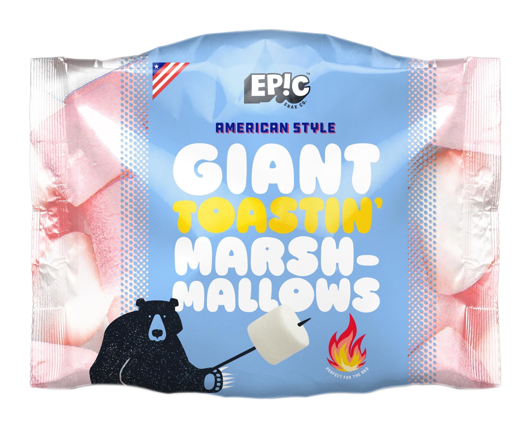 Epic Snax Co. American Style Giant Toastin' Marshmallows | 500g (Pack ...