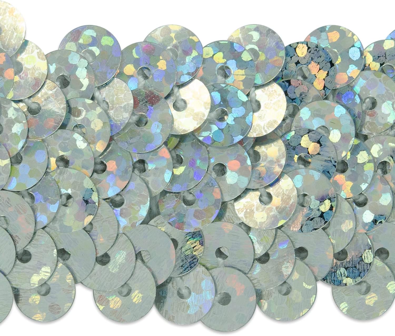 Amazon.com: Trims by the Yard 3-Row Starlight Hologram Sequin Stretch ...