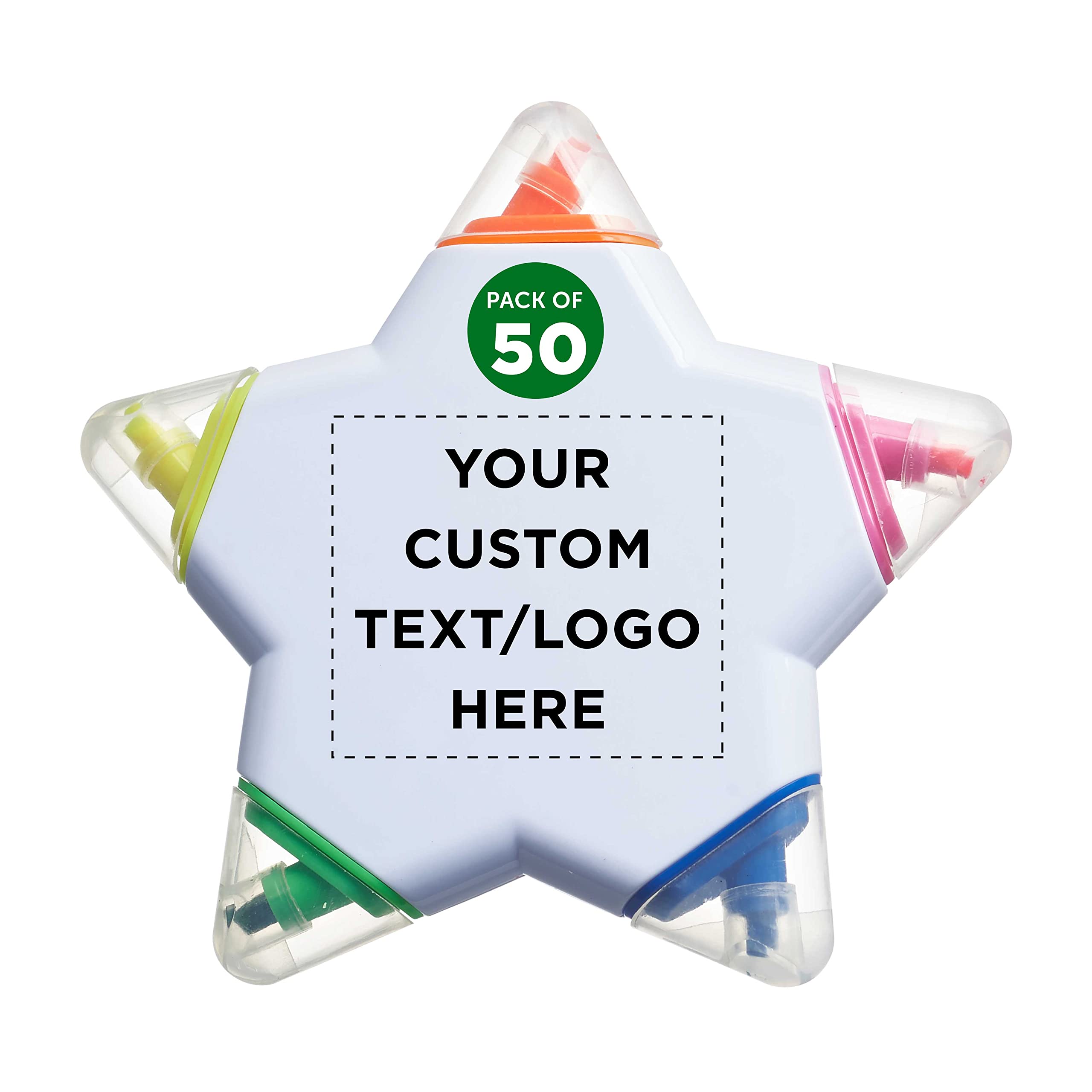 Amazon.com : DISCOUNT PROMOS Custom Highlighters Set of 50 ...