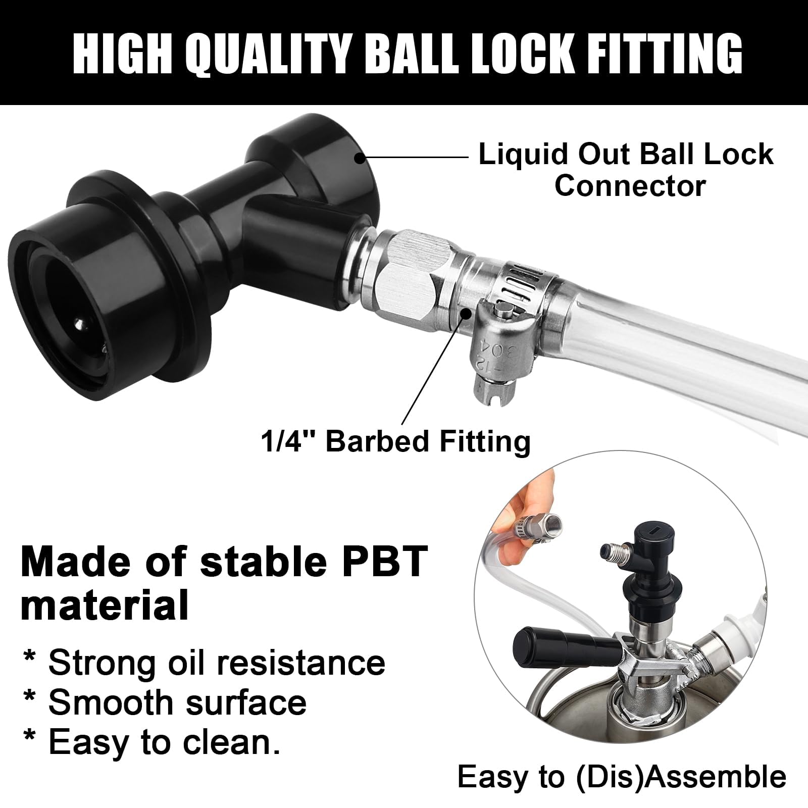 Snapklik.com : MRbrew 5 FT Ball Lock Beer Line Assembly Kit, 3/16 ...