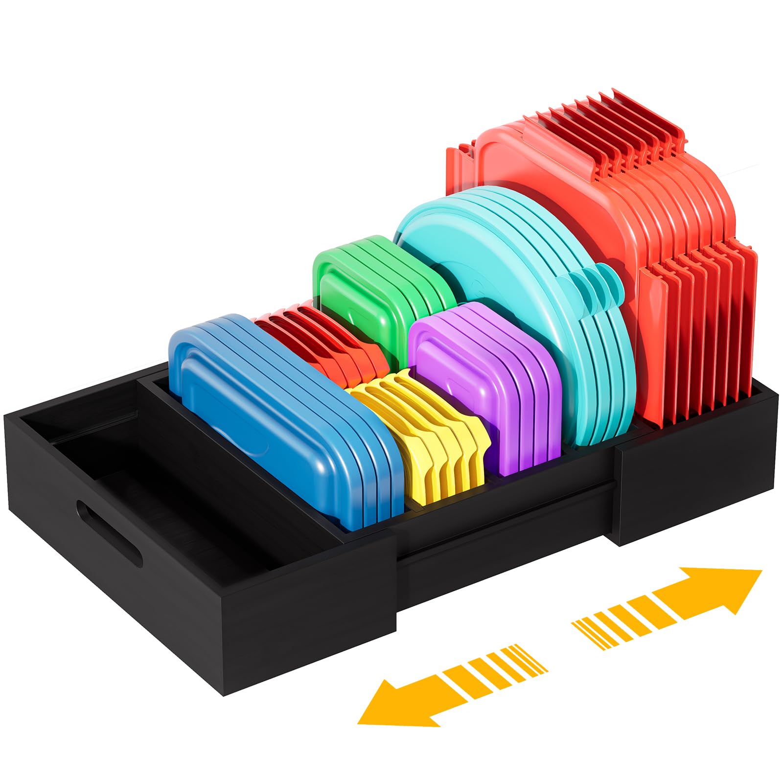 Amazon.com - Kiasthome Expandable Bamboo Lid Organizers Inside Cabinet ...