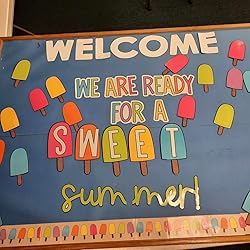 Amazon.com: JarThenaAMCS 72Pcs Summer Ice Pop Bulletin Board Decor Set ...